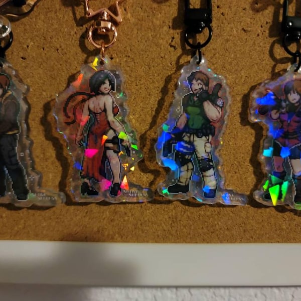 Legend of Zelda Acrylic Charms Pixel Art | Tears of the Kingdom Link ...
