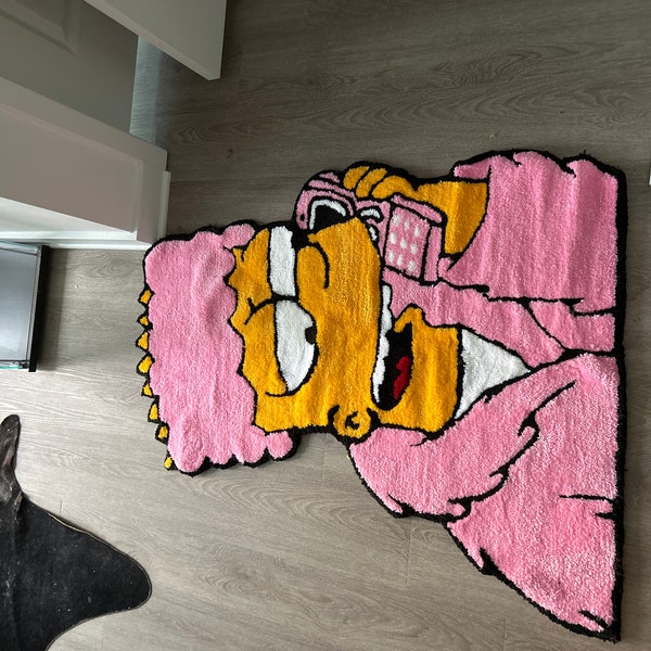 Purple Sleepy Tufted Rug Game Character Cute Rug Handmade Fluffy Rug - Etsy