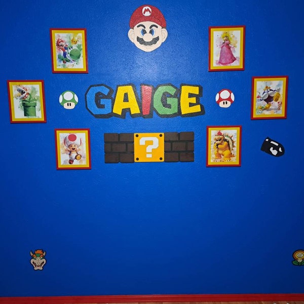 Customizable Mario Bros. Wooden Display - Etsy