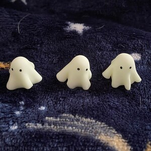 Glow in the Dark Mini Ghosts Tiny Polymer Clay Halloween - Etsy UK