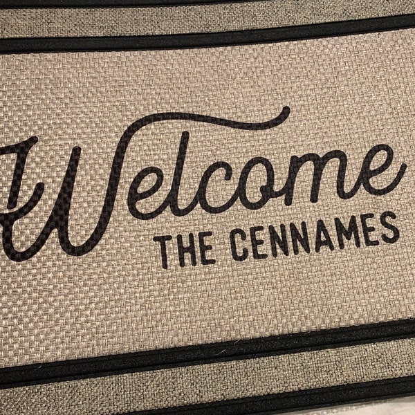 Welcome Family Name Door Mat, Housewarming Gift, Wedding Gift Ideas ...