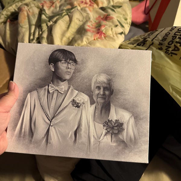 Personalized Watercolor Memorial Drawing, Family Portrait Painting From ...