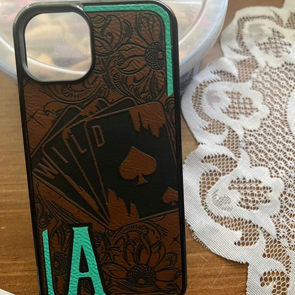 Western Wild Card Initial Phone Case - Etsy