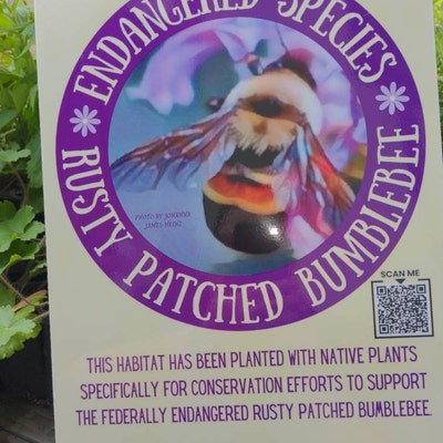 Pollinator Habitat in Progress Sign Promoting Native Plants Quality ...