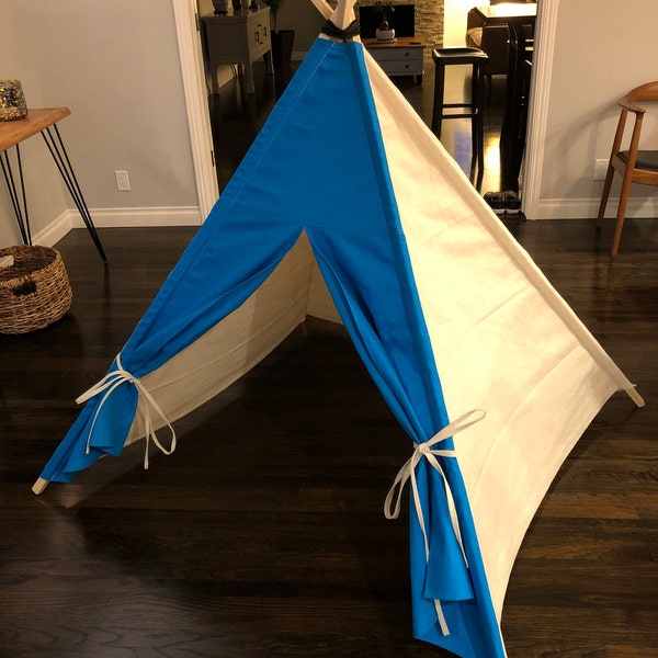 Kids Canvas Teepee Sewing Pattern, Kids Tent, Play Tent Pattern, Easy ...