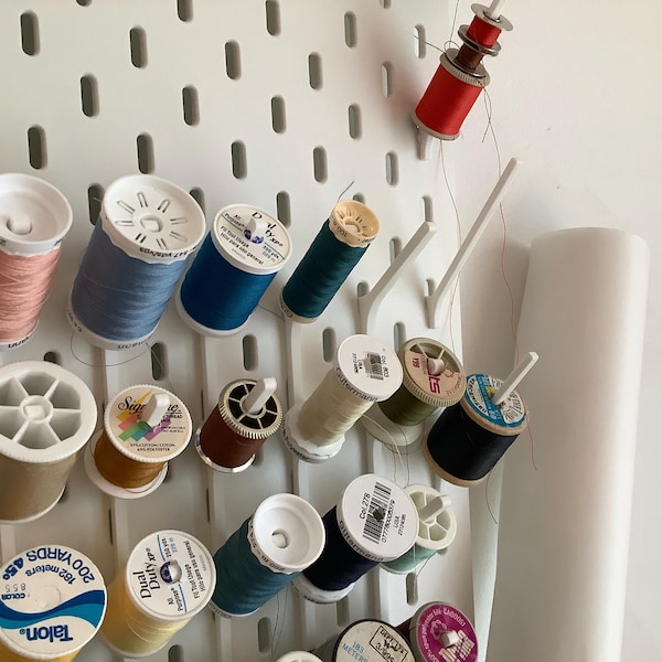 Skadis or Uppspel Pegboard Thread Spool Holder 500m/1000m - Sewing ...