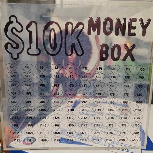 10K Money Savings Box Template | Editable Canva Smash Box Design ...