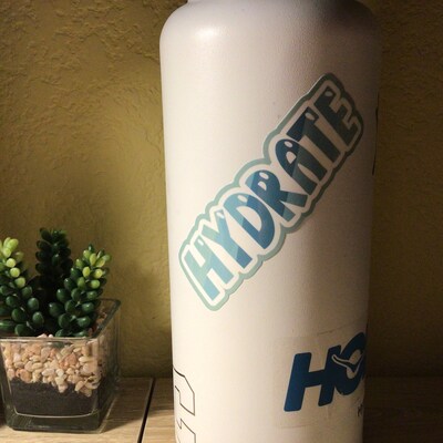 Hydrate Sticker Drink Water Sticker Runner Stickers Workout - Etsy
