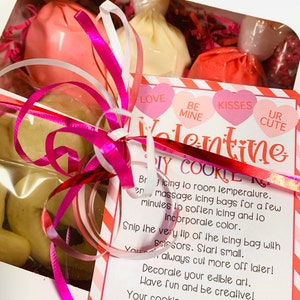 Valentine's DIY Cookie Kit Instructions Card-printable 3.5" by 5", DIY ...