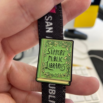 Support Public Libraries Enamel Pin Librarian - Etsy