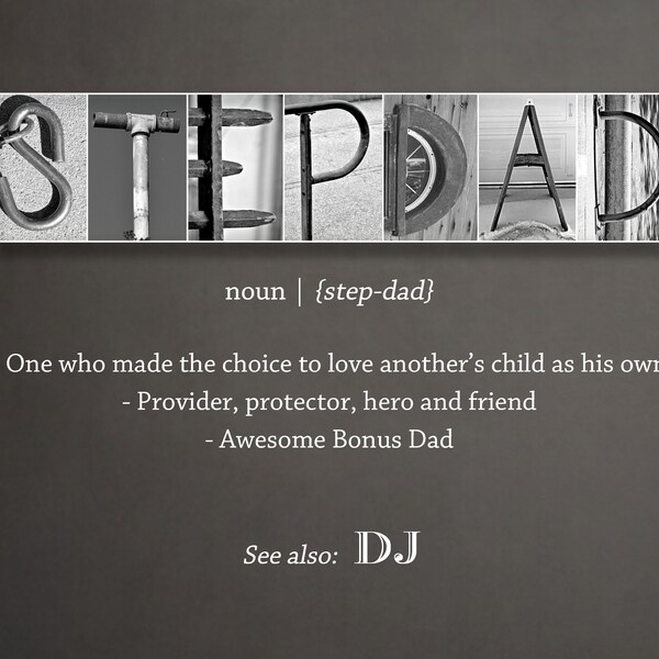 Personalized Fathers Day Gift for Stepdad Printable Gift Bonus Dad ...