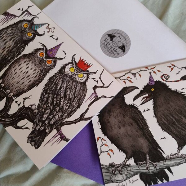 Monster Greeting Card, Monster Birthday Card, Gothic Children's ...
