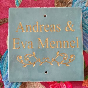 Rustic Natural Slate House Sign Plaque Door Number Street Name ...