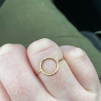 Open Circle Gold Ring, Rings for Women, Minimalist Ring, Promise Ring ...