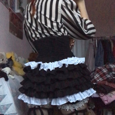 Black Frilly Maid Headdress-lolita-maid-halloween-cosplay-maid Hat ...