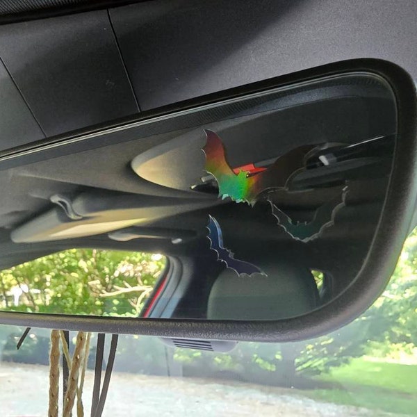 Bats Rear View Mirror Decal, Small Bats Rear View Mirror Decal, Car ...