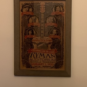 Ryman Auditorium Poster. Grand Ole Opry. 1953. - Etsy