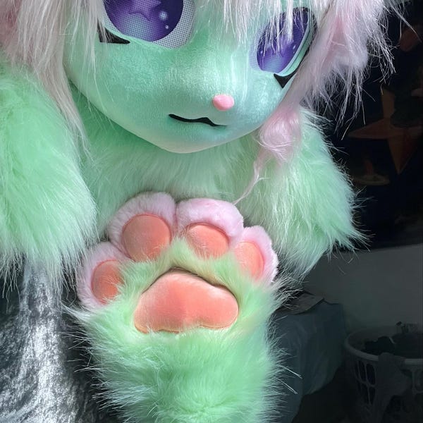 Light Purple Kig Fursona Head , Kemono Mask Head, Cosplay Furrysuit ...
