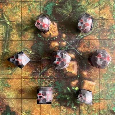 D20 Skull Geode 33mm Dice Sharp Edge, D&D Dice Set for Dungeons and ...