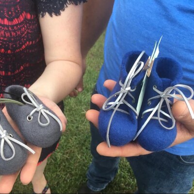Baby's First Shoes, Newborn Booties, Deep Aqua Blue Lace up Boots ...