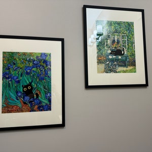 Monet Garden Cat Print, Claude Monet Cat Poster, Cat Art, Animal Poster ...