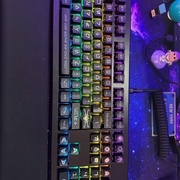 Starwars Aurebesh Theme Backlit Keycap Set | Artisan Keycap Set ...
