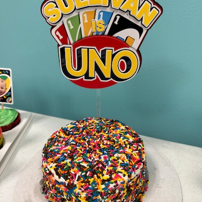 1st Birthday Uno Cake Topper Uno Birthday Theme First Birthday Cake ...