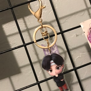 BTS Tinytan MIC Drop Keychain With Customized Pompom Option | Etsy