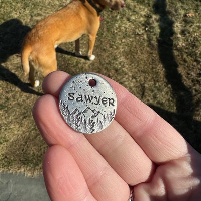 Mini Dog Tag for Dogs, the Bean, Dog Tag, Kidney Bean, Personalized ...