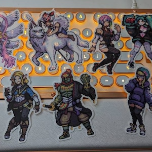 Splatoon 3 Pixel Art Sticker Sheet Premium Matte Vinyl Stickers Inkling ...