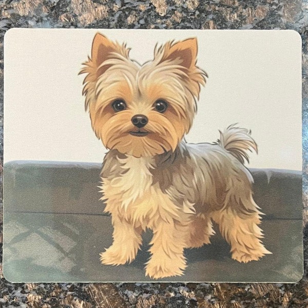 4 Festive Yorkie Christmas Digital Art High-res 300 DPI, Dual Image ...