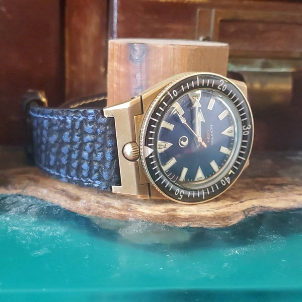 Shark Skin Watch Strap, Shark Skin Watch Strap, Blue Watch Strap, Blue ...