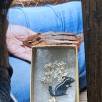 Chipmunk Necklace Engraving Pendant Sterling Silver Jewelry Gold & Rose ...