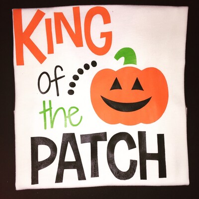 King of the Patch With Pumpkin Halloween SVG DXF Eps and Png - Etsy