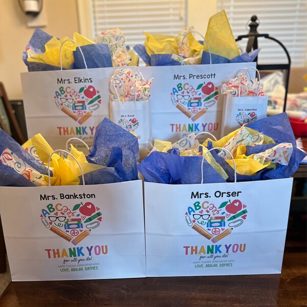 Editable Teacher Appreciation Week Printable Gift Tags Thank You ...