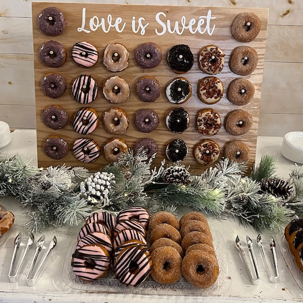 Tabletop Donut Wall Display: Dessert Table Decor, Holds 30/60 Donuts - Etsy