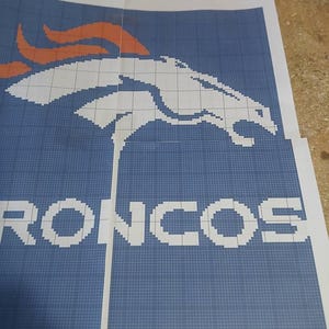 Broncos Crochet Blanket Pattern (c2c Including Written Instructions) - Etsy