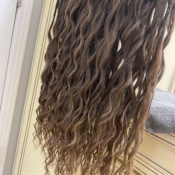 New DE Loose Wave Locks Dreadlocks. Curly Synthetic Dreads Extensions ...
