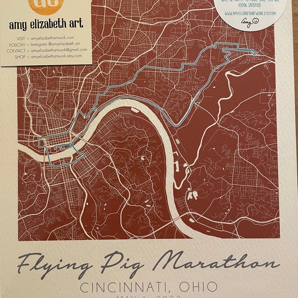 Personalized Marathon Map, Running Gifts for Men, Runner Gifts for ...