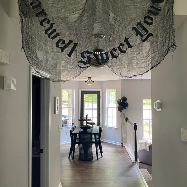 Farewell Sweet Youth Old English Goth Banner - Happy Birthday, Gothic ...