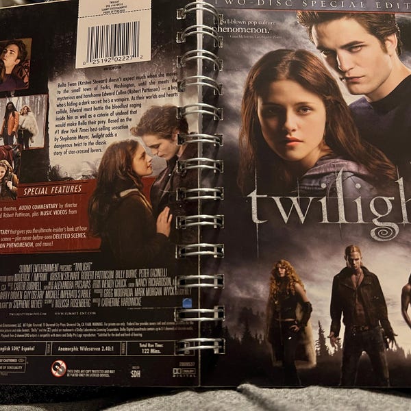 Twilight Upcycled VHS Notebook – Movie Lover’s Journal, Handmade Blank ...