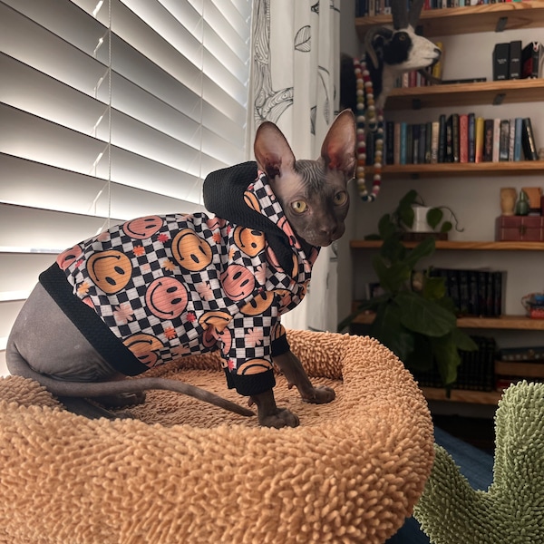 Cat Hoodie Sewing Pattern, Cat Turtleneck, Pet Gift for Cats Sphynx ...