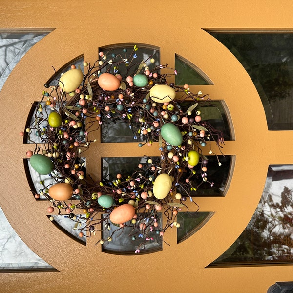 22 Inch Wreath - Cream Berry Wreath - Year Round Wreath - Everyday ...