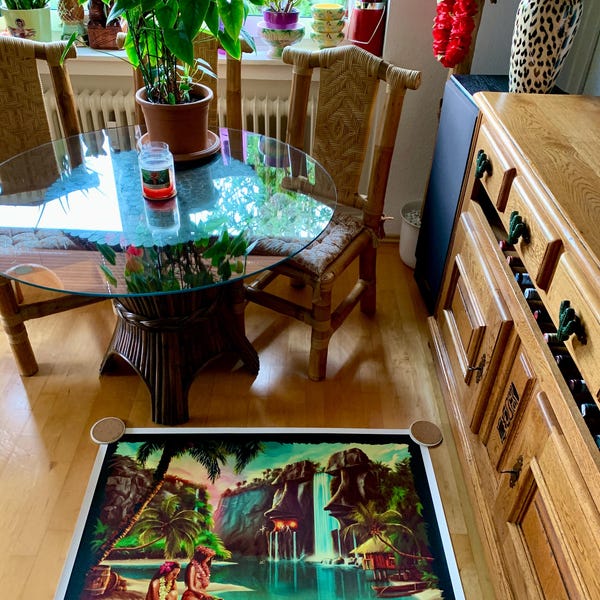 Polynesian Punk Tiki Art Hula Maid - Etsy