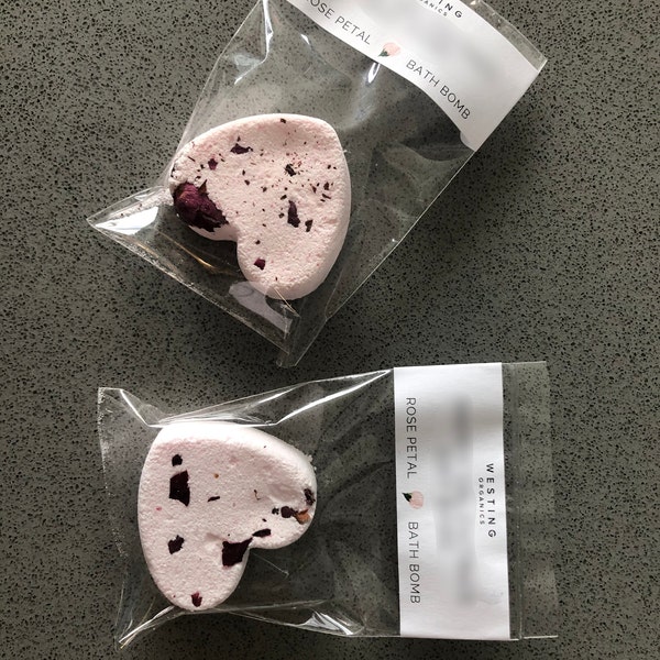 Personalized Rose Bath Bomb Favors, Bridal Shower Favors, Baby Shower ...