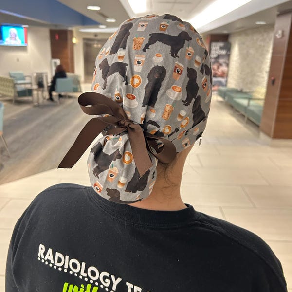 Cat Scrub Cap- Ocean Scrub Cap- Cat Scuba Diving Scrub Cap- Ocean Cat ...