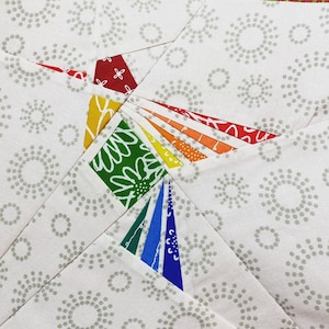 Hummingbird Paper Pieced PDF Quilt Block Pattern - Etsy