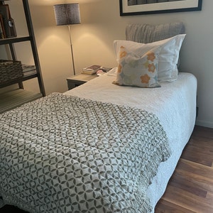 Palm Tree Kantha Reversible Quilt Soft Cotton Quilt Hand Block | Etsy