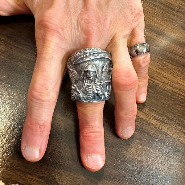 Men's Sterling Silver Viking Ring, Mens Thor Viking Ring, Men's ...