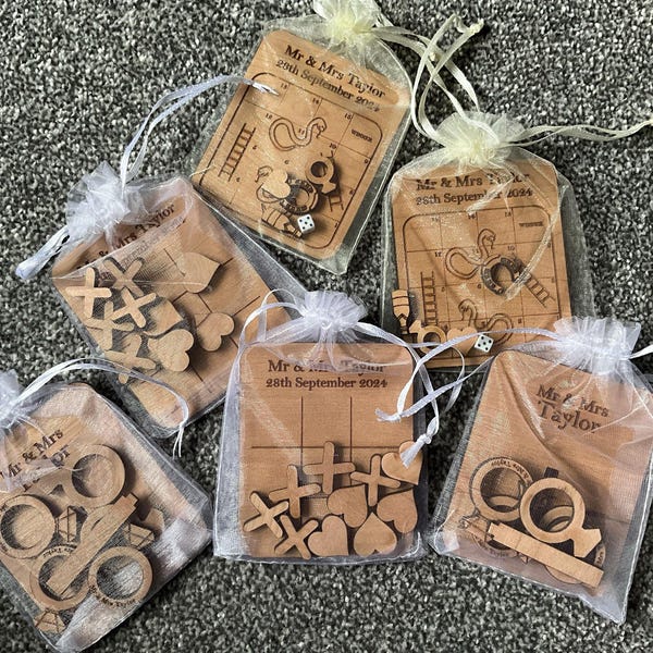 Personalised Table Top Wedding Games | Wedding Favours | Wedding ...